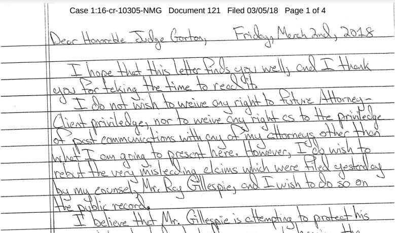 Marty's letter to Judge Gorton - #FreeMartyG Campaign